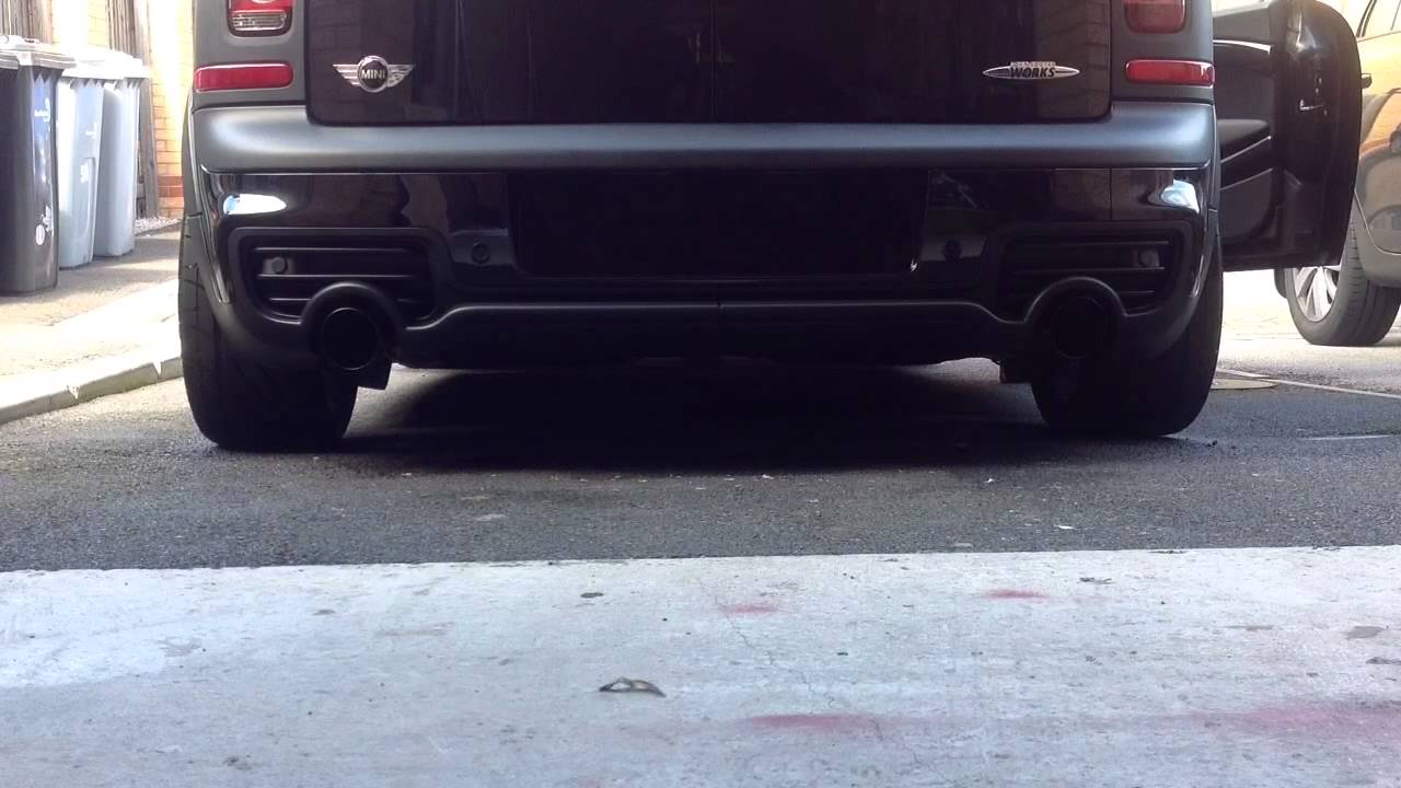 Mini R55 Clubman JCW exhaust with Milltek decat downPipe. C - YouTube