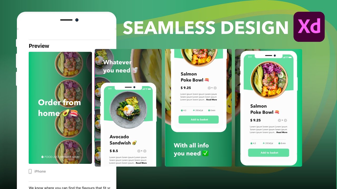Seamless App Promo Design (AppStore/Playstore) - Adobe XD - YouTube