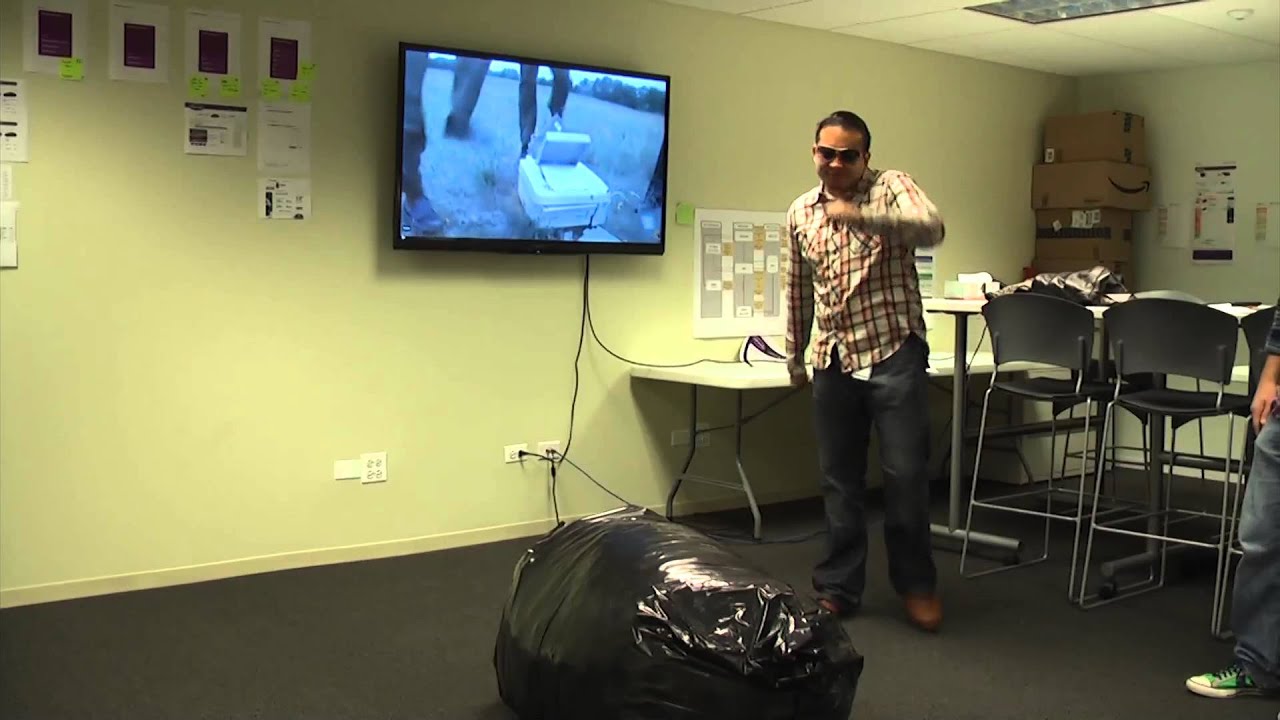 Office Space spoof w/ Printer Beat Down - YouTube