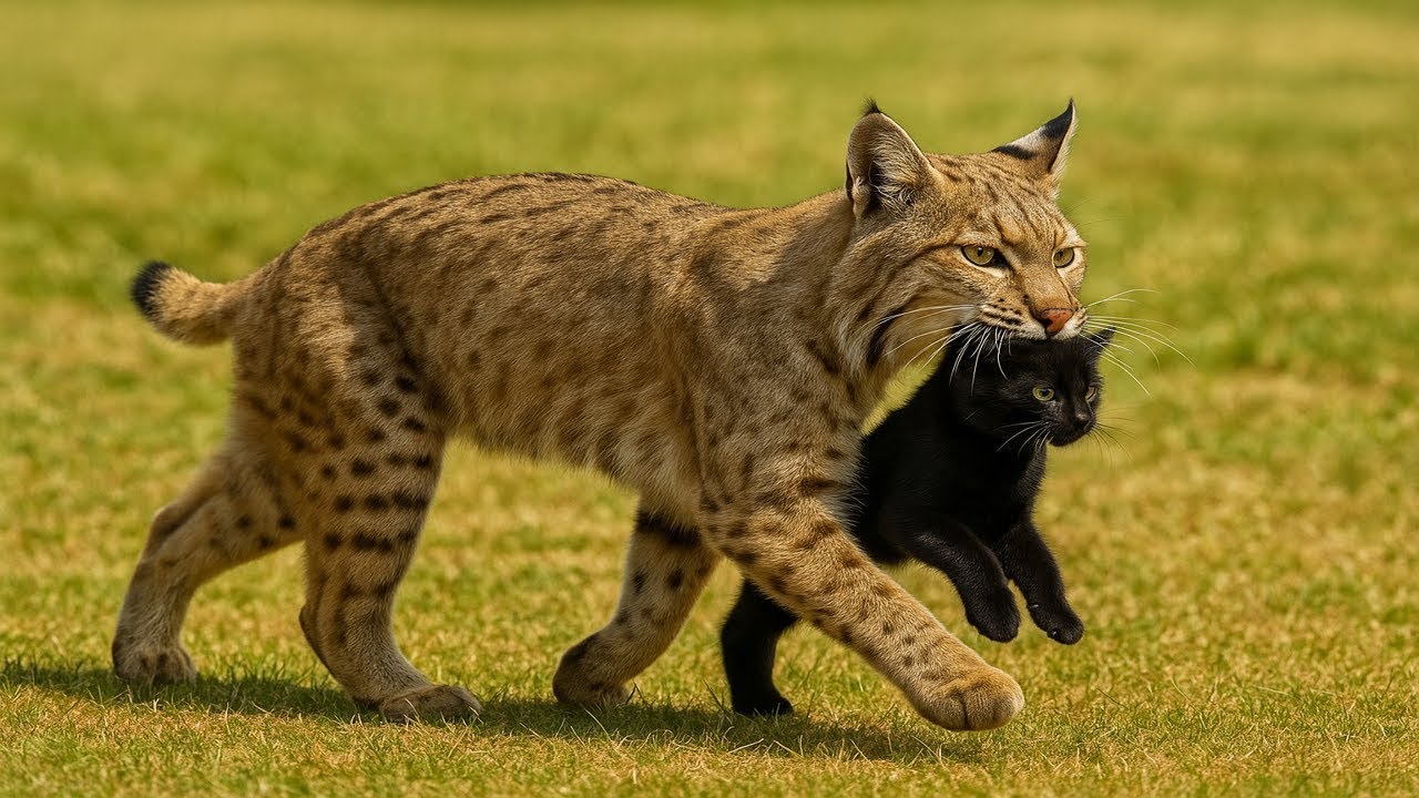 Luchs Entführt Schwarzes Kätzchen! Der Schockierende Grund Ließ Alle ...