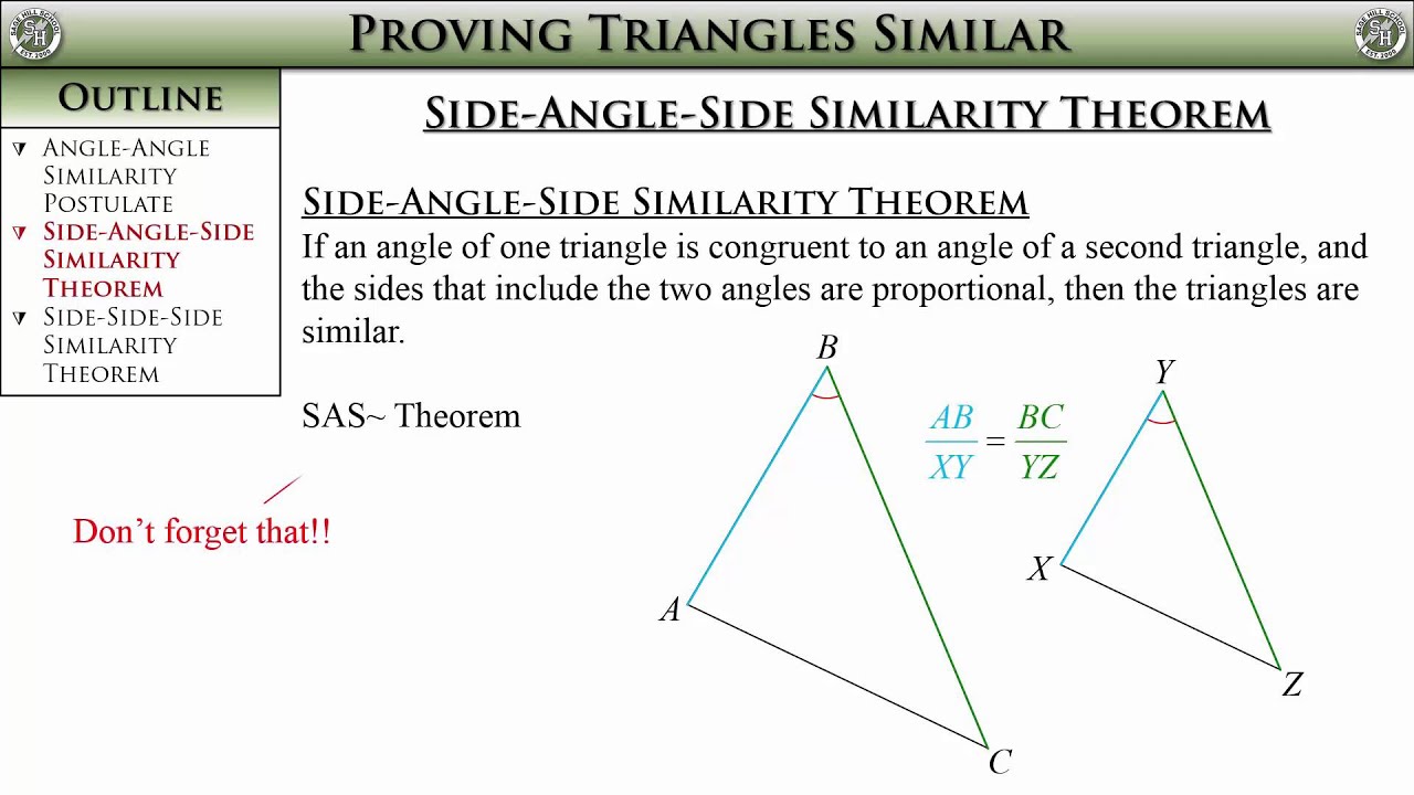 Geometry Section 7 3 Proving Triangles Similar YouTube geometry-section-7-3-proving-triangles-similar-youtube