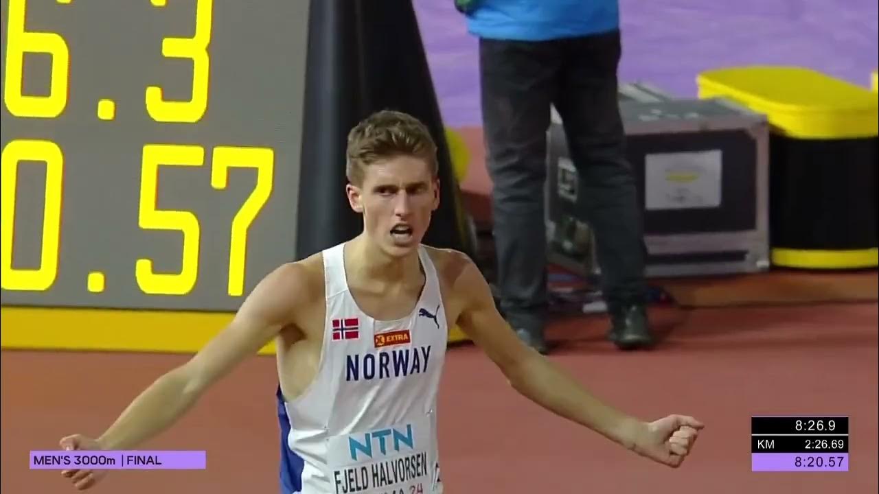 🔥🇳🇴's Andreas Fjeld Halvorsen sprints to the 3000m - YouTube