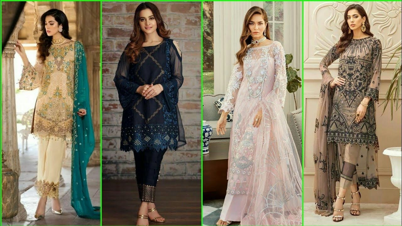 Stylish & Simple Party wear Designer Dresses Ideas 2020. - YouTube