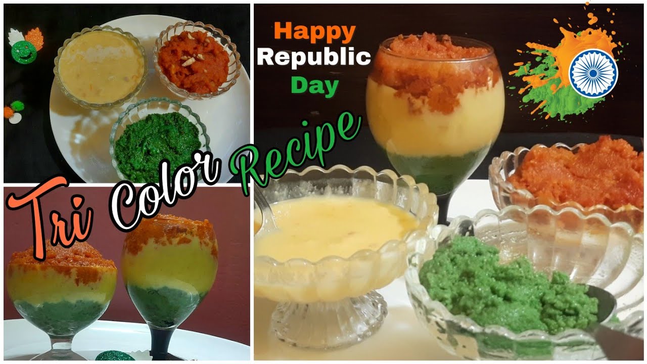 Tri color recipe || Tri colour Dessert || Tri color recipe ideas ...