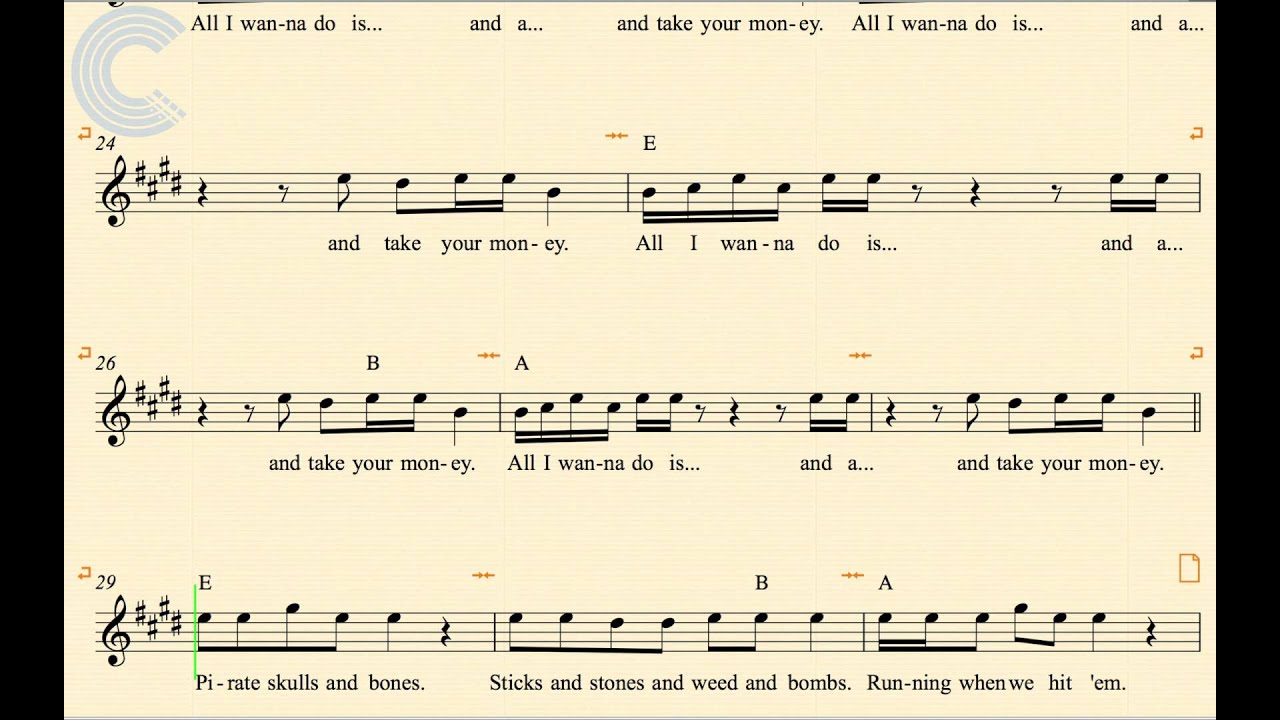 Trumpet - Paper Planes - M.I.A. - Sheet Music, Chords, & Vocals - YouTube