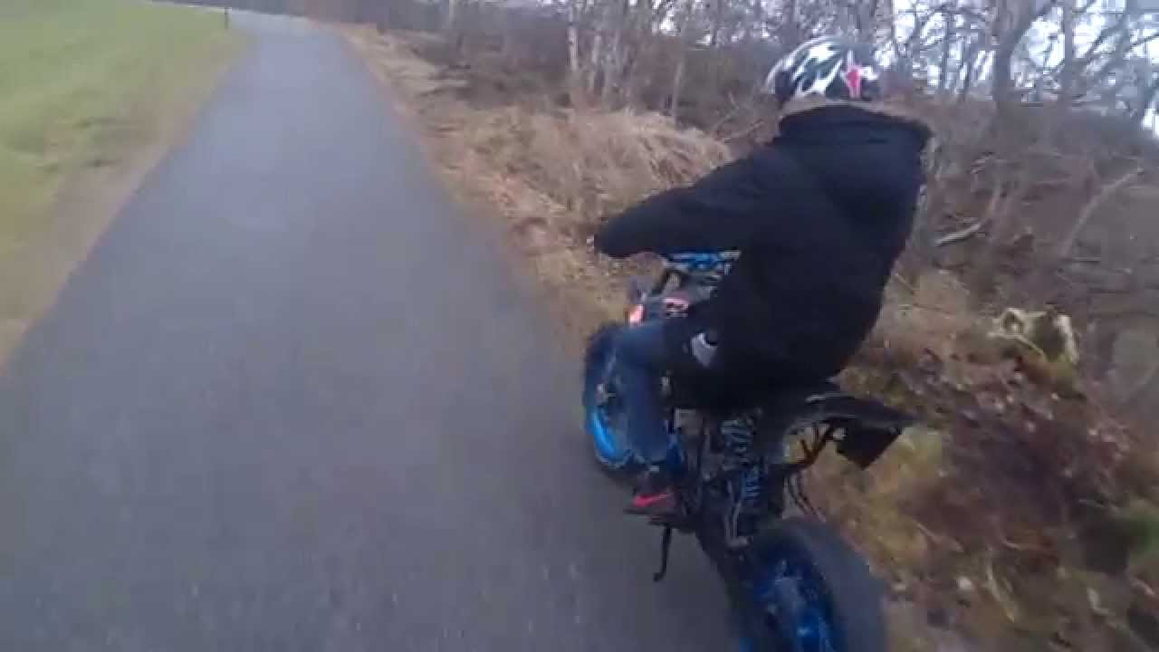 WINTER RIDE /RIEJU monster edition 70cc/ MH ktm replica 70cc - YouTube