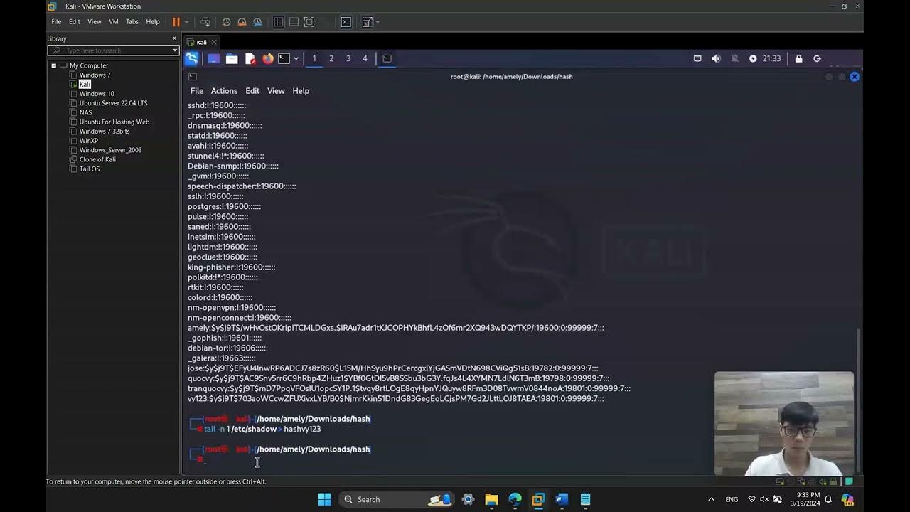 HOD401_Lab8_Cracking Linux Password Hashes with Hashcat_Tran Quoc Vy - YouTube