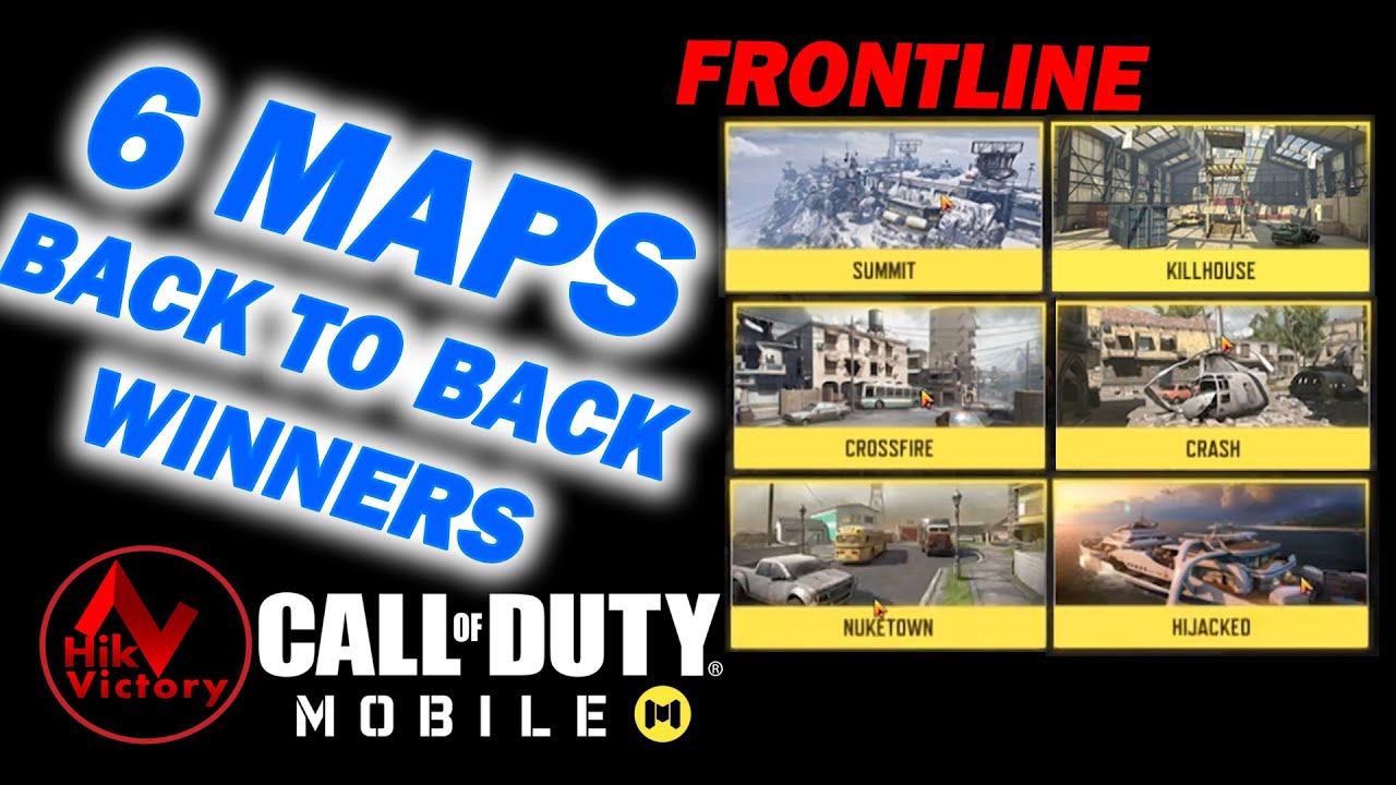 COD MOBILE | BACK TO BACK 6 MAPS FRONT LINE WINNERS GAME PLAY - YouTube