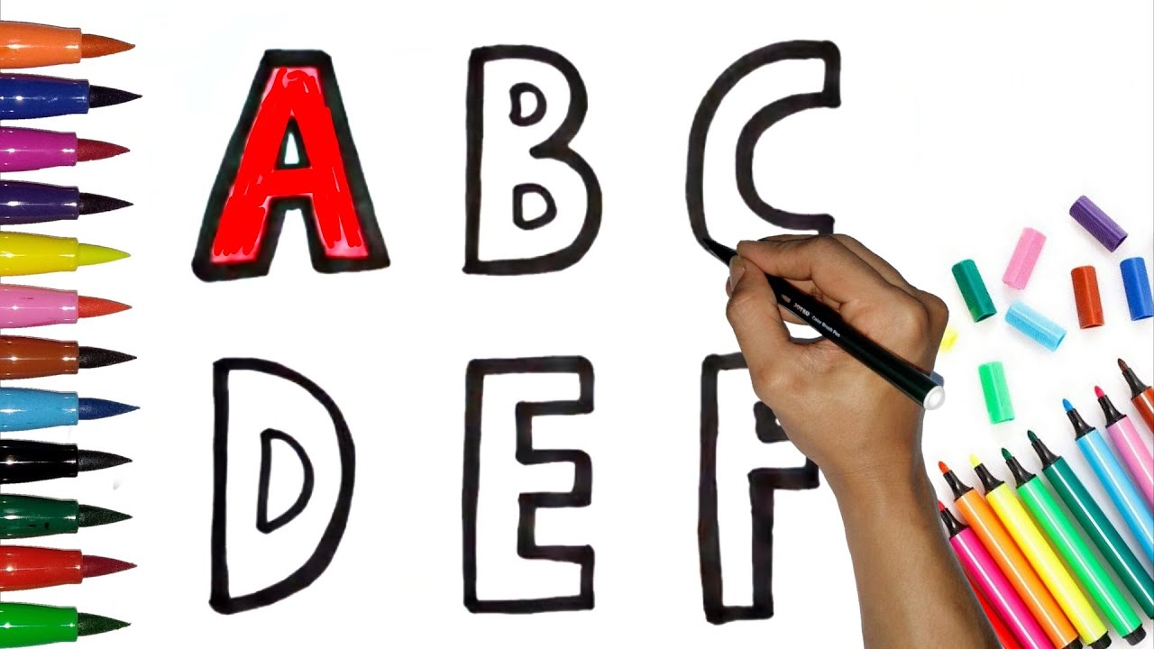 Drawings to draw alfabet | how to draw alfabet for kids - YouTube