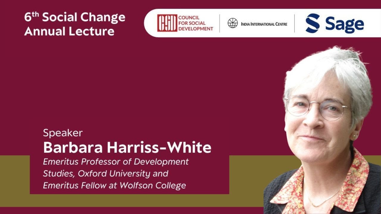 6th Social Change Annual Lecture: Gold in India’s Social Development by ...