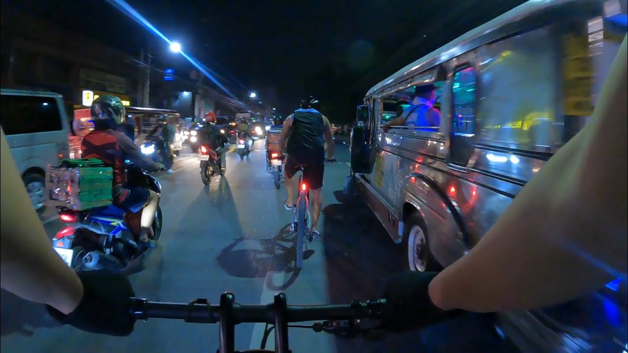 Night Cycling in Parañaque to Las Piñas City, Philippines | Bike Ride ...