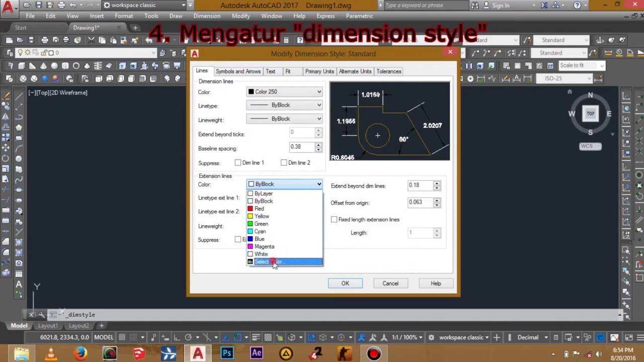 AUTOCAD 2017 #002 MEMBUAT TEMPLATE DAN MENJADIKANNYA DEFAULT TEMPLATE ...