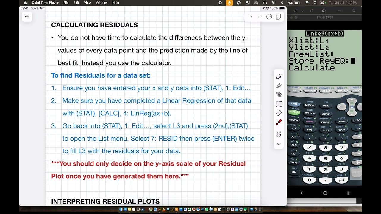 12GENMA Residual Plots and Interpreting Residual Plots - YouTube