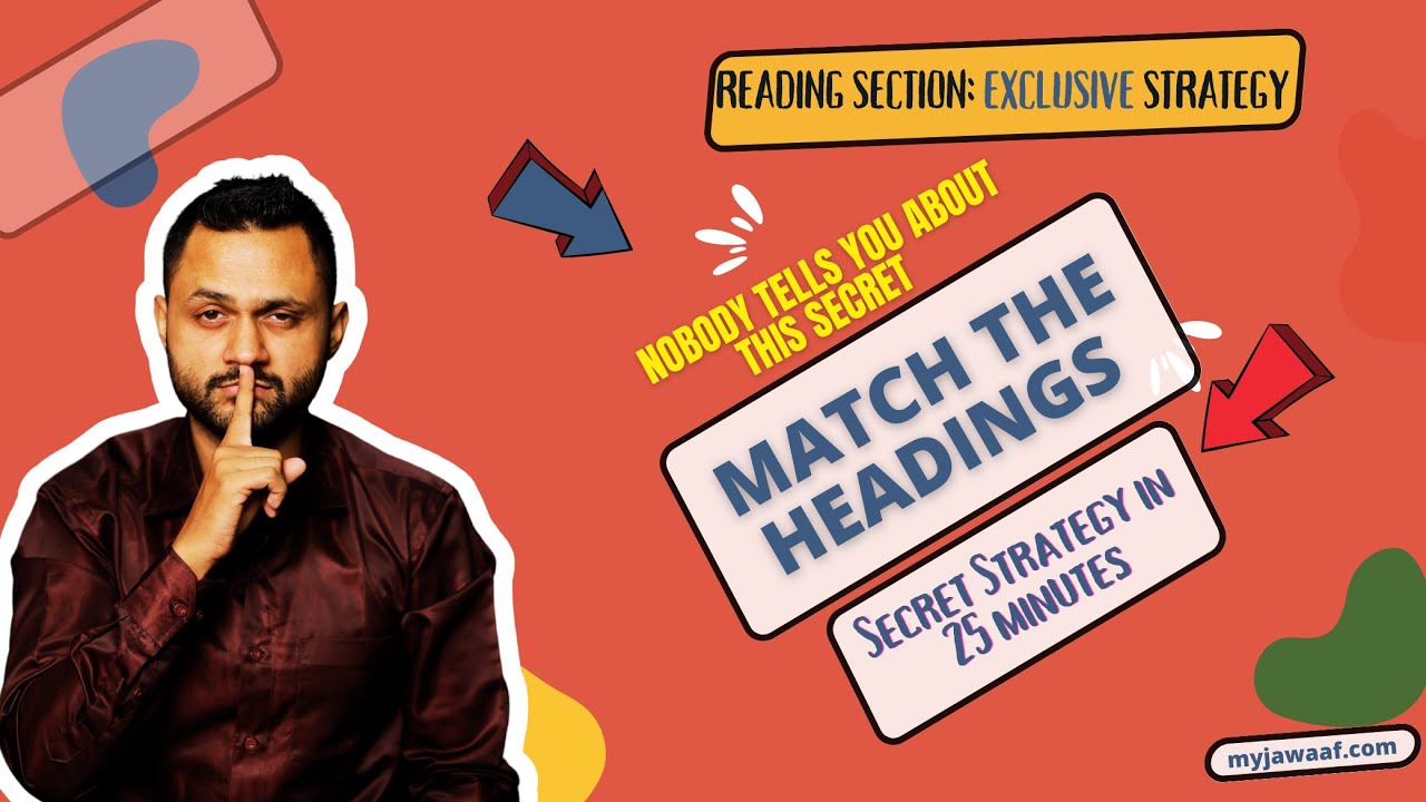 Secrets of Matching Headings Questions || IELTS Reading Strategies ...