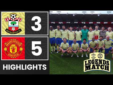 Barnard BRACE and Berbatov penalty MISS 😱 | Saints Legends 3-5 Man United Legends