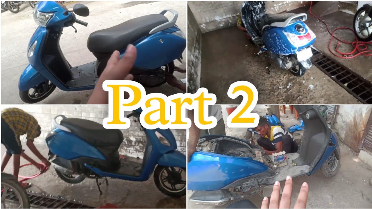 Jupiter Parts fitting | jupiter Repaint | scooty restoration | scooty ...