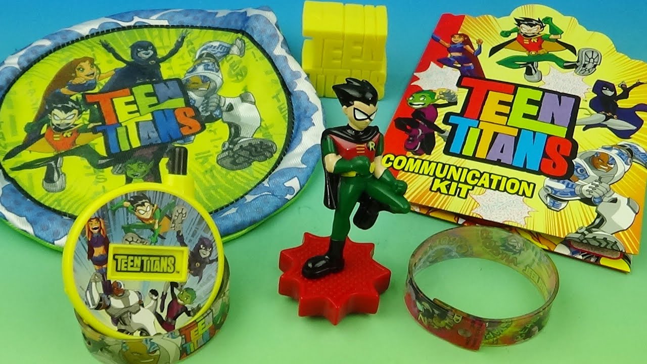 2005 TEEN TITANS set of 5 WENDYS COLLECTIBLES VIDEO REVIEW - YouTube
