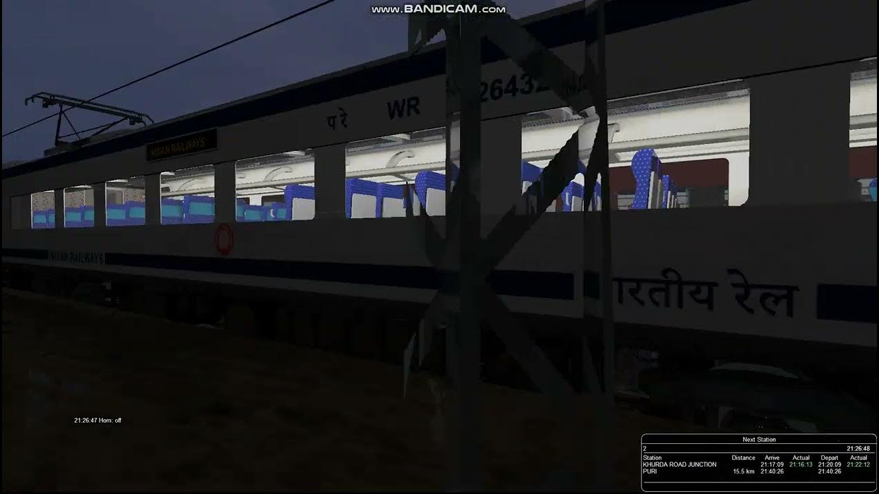 20835 VB XING WITH 22890 PURI-DGHA EXP AND OVERTAKING 18413 PURI INTERCITY || SAFAYA GAMING ...