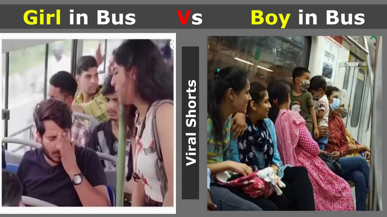 Girl vs Boy in Bus | #funny #memes #funnyvideo - YouTube
