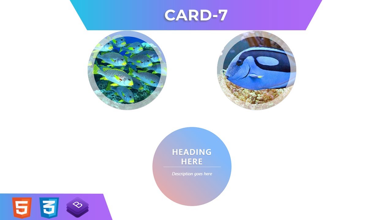Learn how to create this three responsive circle cards hover effect ...