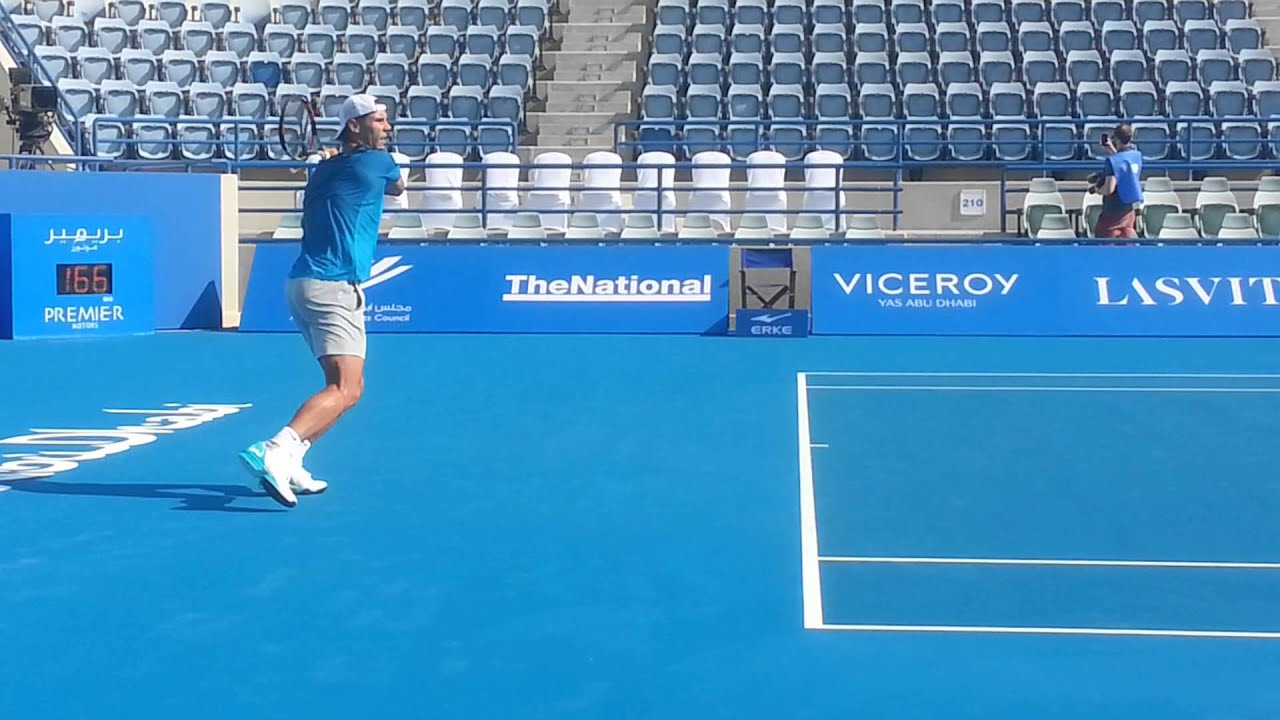 Rafael Nadal Backhand Technique Close-up - YouTube