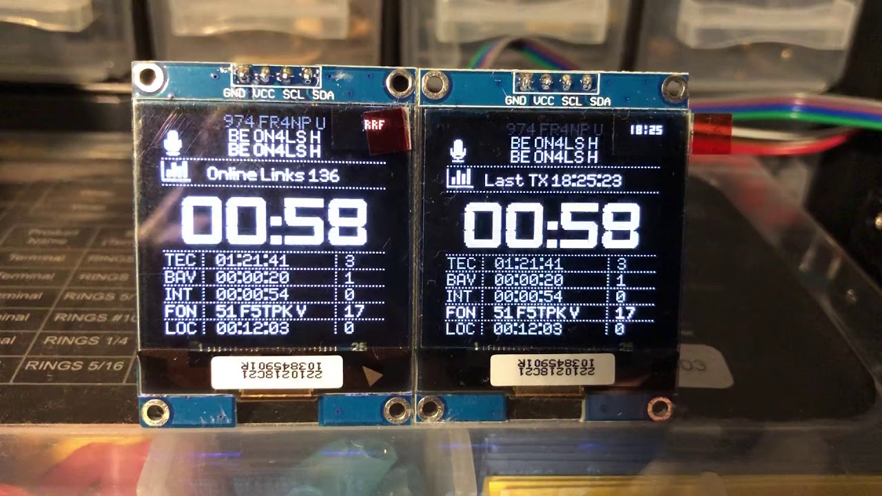 RRFDisplay sur Oled SSD1327 (128x128 pixels, pilotage par I2C, OPi Zero ...