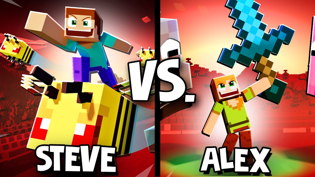 🎵 TINY STEVE vs. TINY ALEX 🔥 - Minecraft Animation Music Video ...