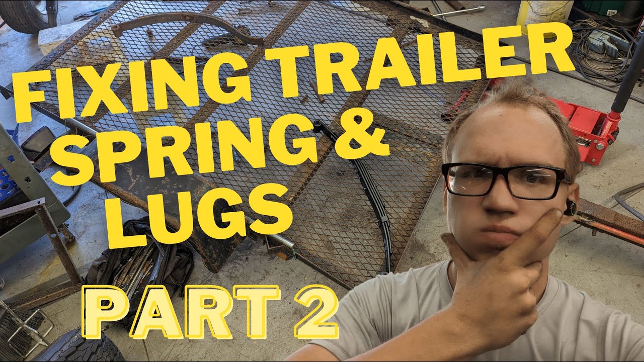 WELDING damaged utility trailer repair??? - YouTube