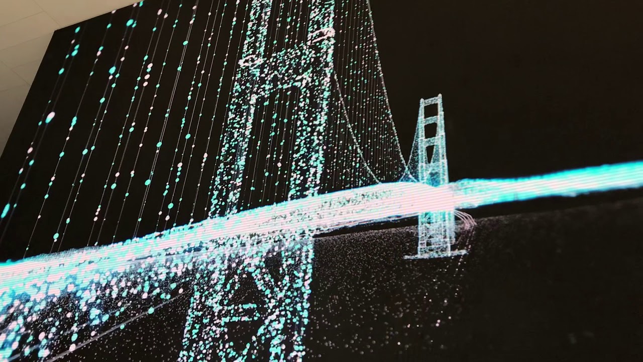 Salesforce LED video wall in San Francisco - YouTube