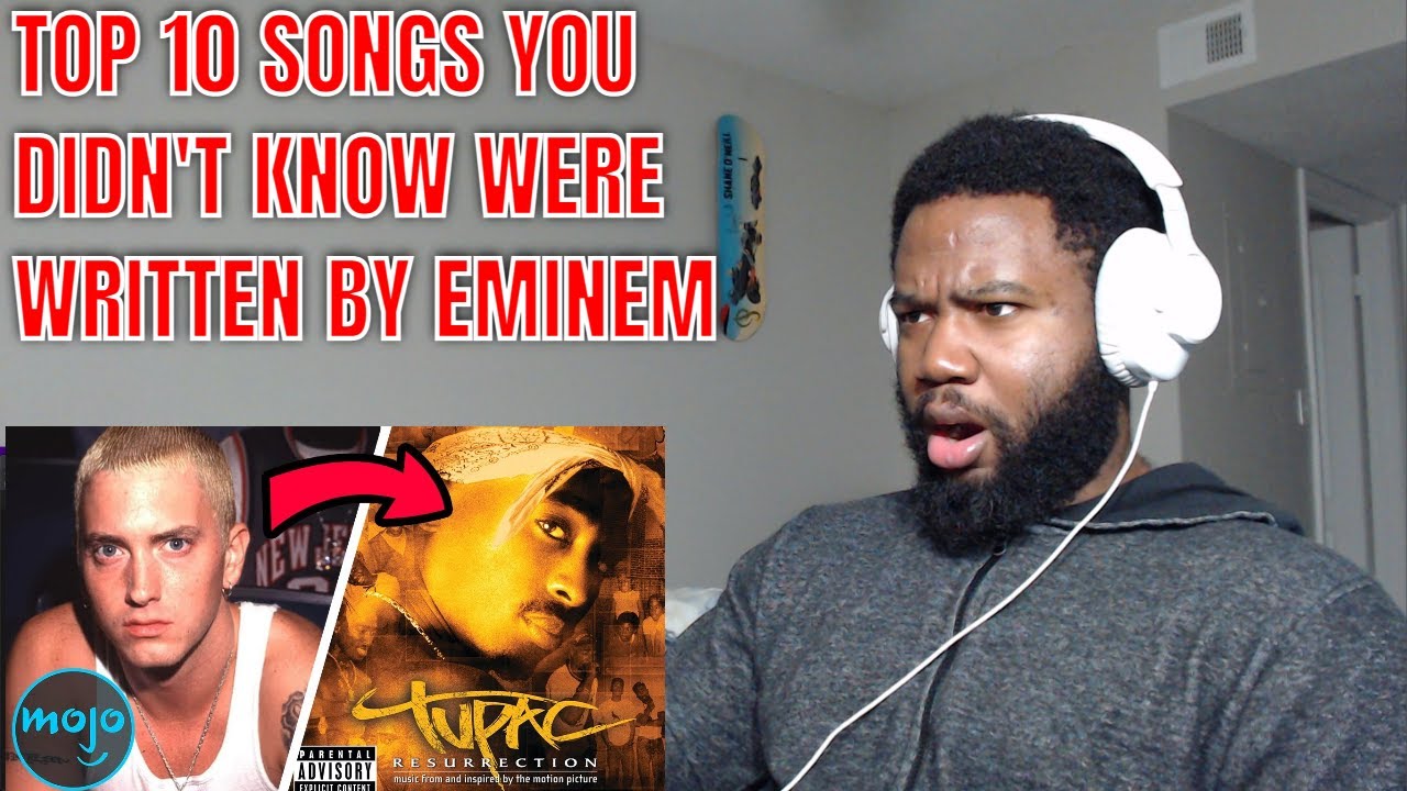 REACTION to Top 10 Songs You Didn't Know Were Written by Eminem - YouTube