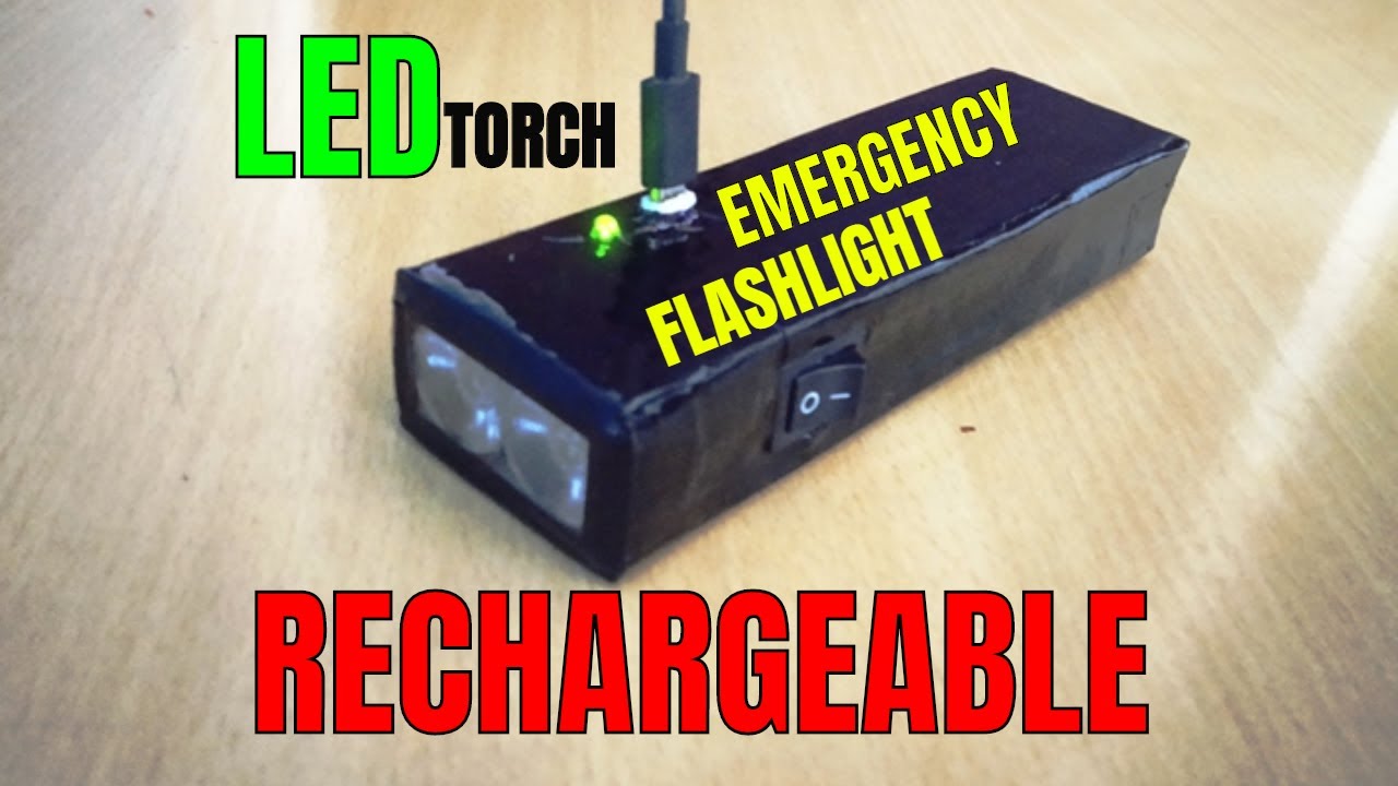 Emergency Light from Scrap [Rechargeable LED Light] - YouTube