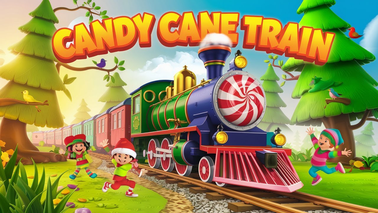 Candy Cane Train 🚂 | Best Candy Song for Kids | Lollipop & Chocolate ...
