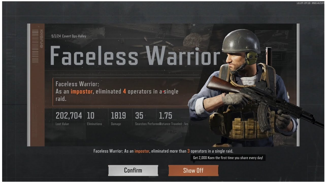 Faceless Warrior Achievement Unlocked: They were asking to be ...