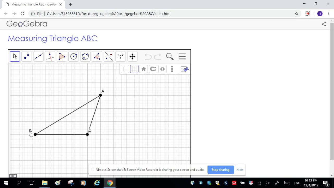 Geogebra: move label - YouTube