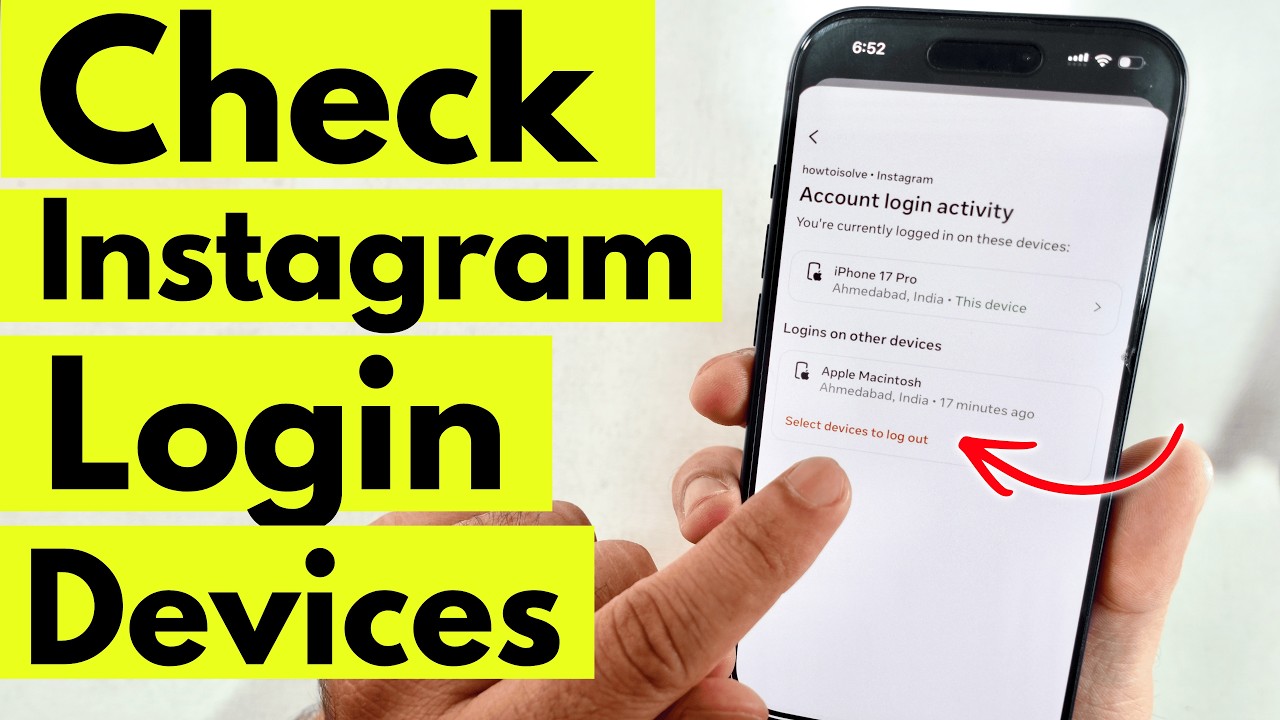 How to Check instagram Login Devices (2 Ways) History & Activity - YouTube