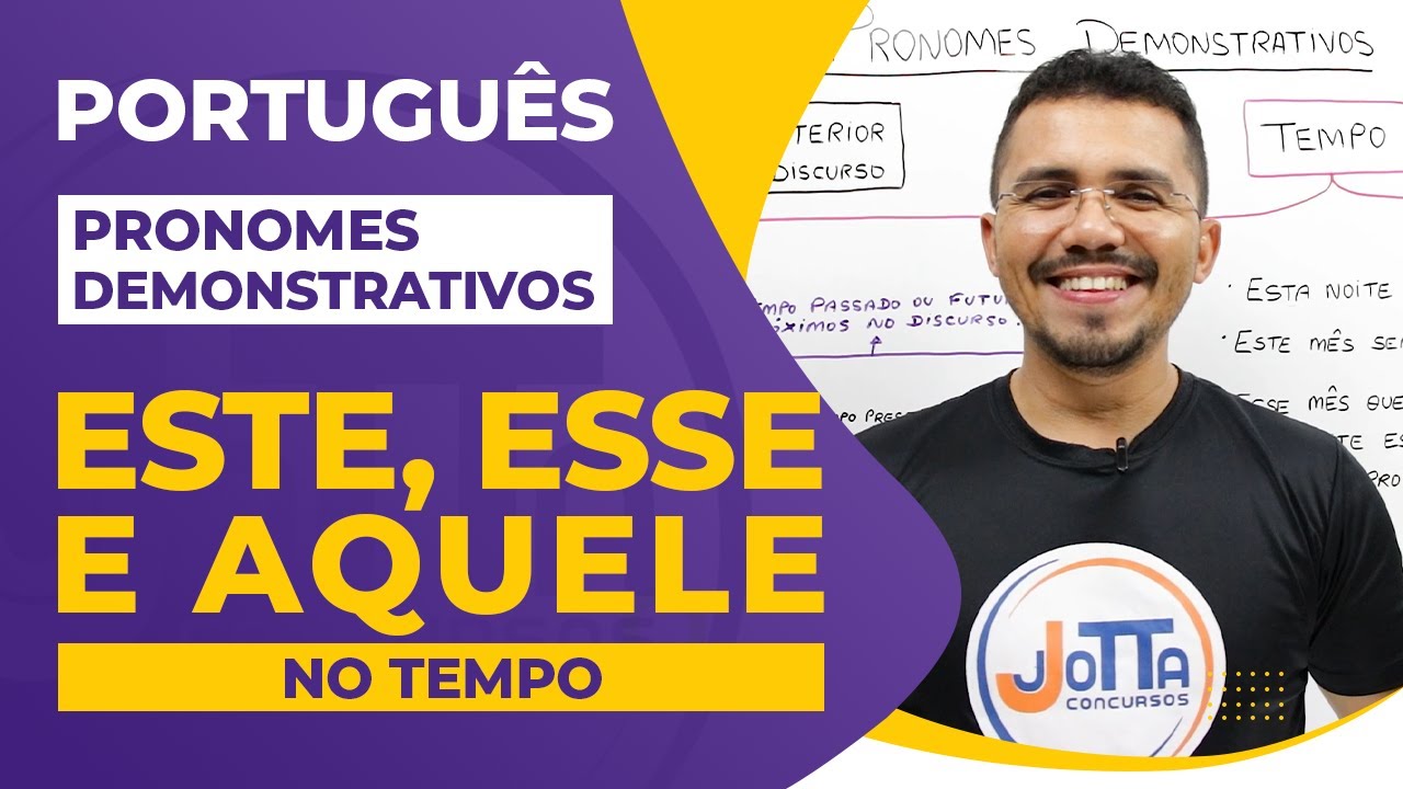 Uso dos pronomes ESTE, ESSE e AQUELE no TEMPO - YouTube