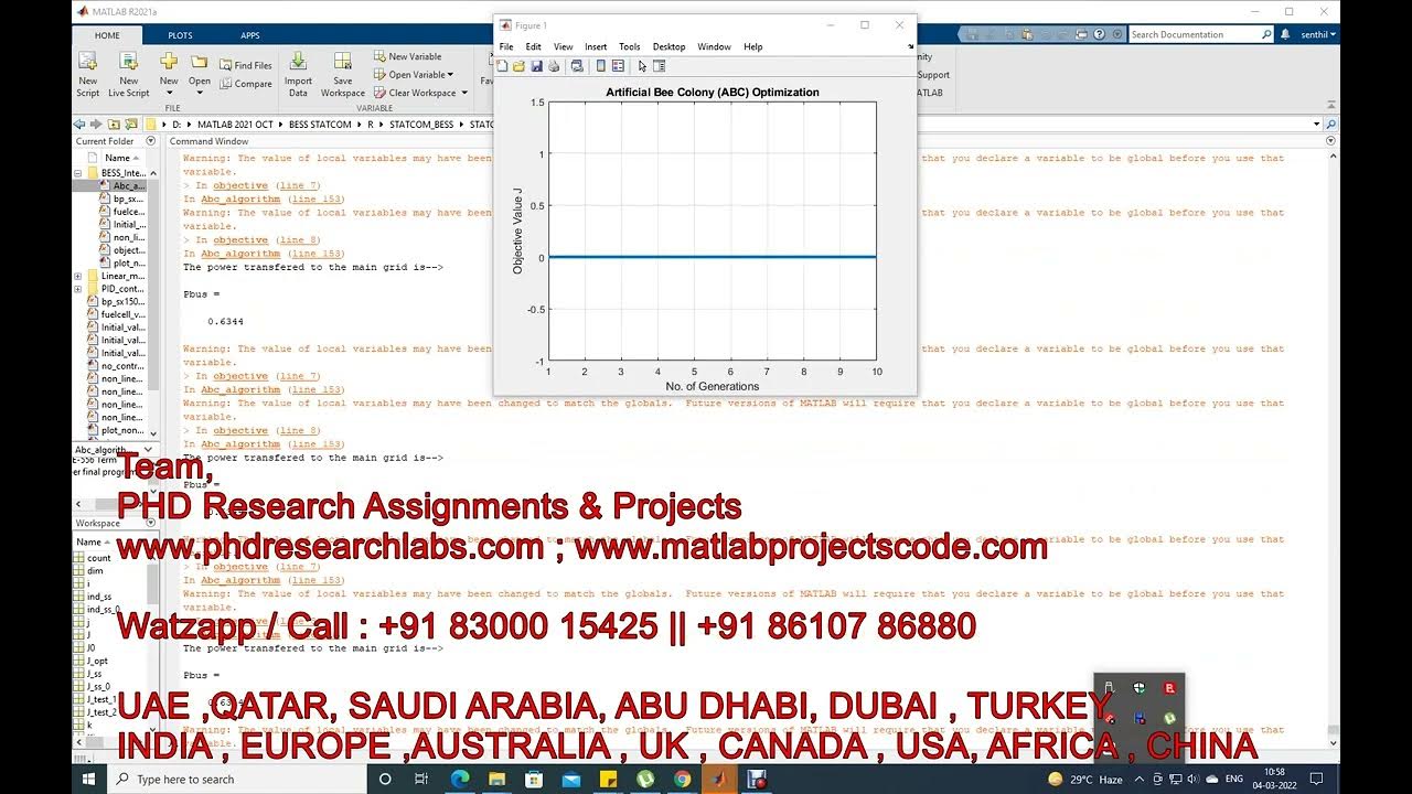 STATCOM BESS || ARTIFICIAL BEE COLONY ALGORITHM || PID PSS ABC || BATTERY STATCOM || MATLAB ...