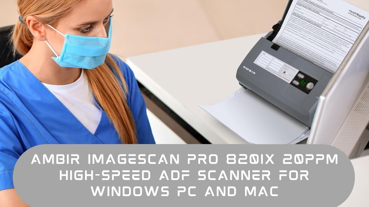 Ambir ImageScan Pro 820ix 20ppm High-Speed ADF Scanner for Windows PC ...