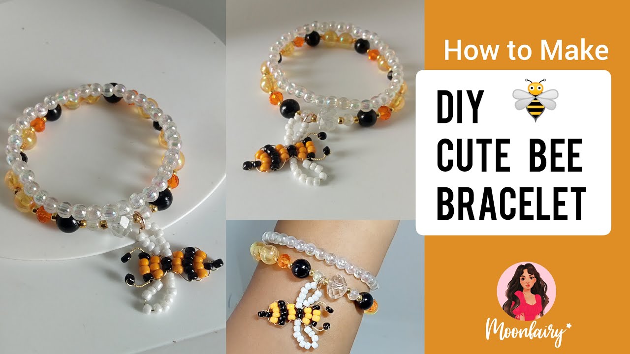 How to Make a Cute Bee Beaded Bracelet | DIY Jewelry Tutorial - YouTube