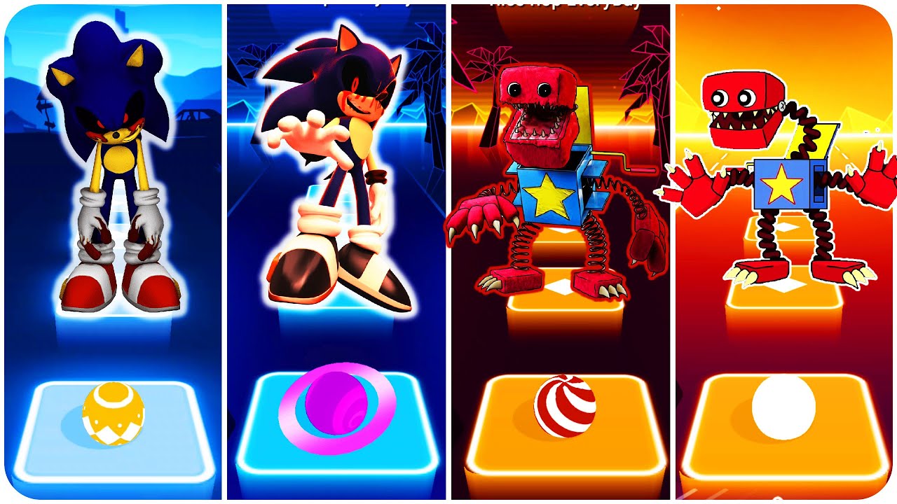 Sonic EXE VS Sonic EXE VS Boxy Boo VS Boxy Boo | Tiles Hop EDM Rush ...