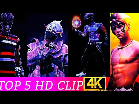 TOP 5 HD QUALITY CLIPS || FF CLIPS FOR EDITING 💥 TOP 5 EMOTES - YouTube