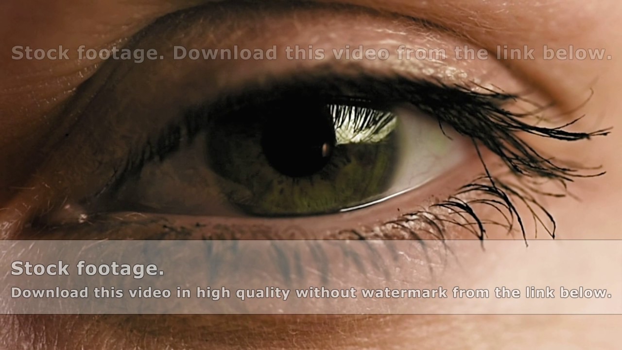 Female eye closeup slow motion - YouTube