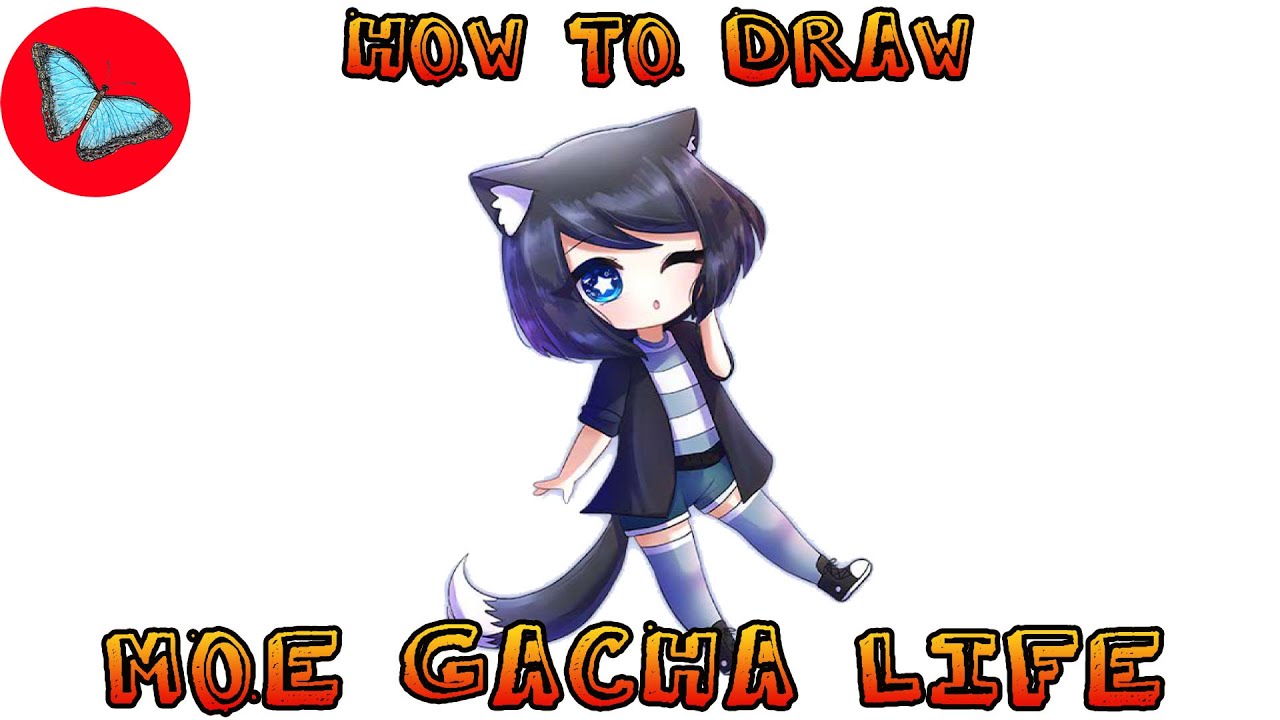How To Draw Gacha Life Characters 39 | Moe | Drawing Animals - YouTube
