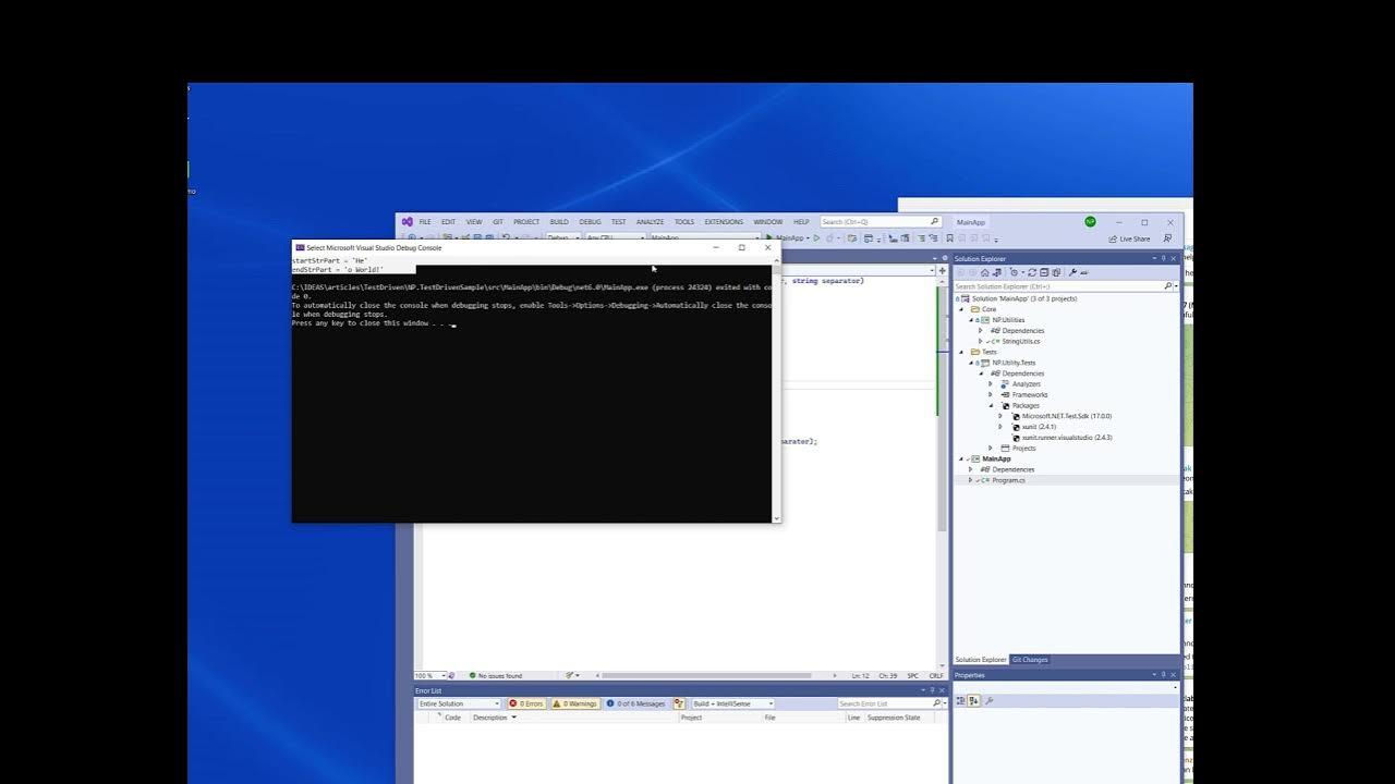 Test Driven Development Using Xunit Framework Youtube
