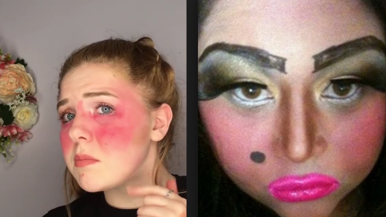 🤤Makeup fails compilation *cringe* - YouTube
