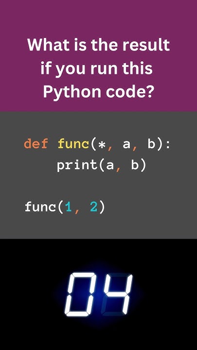 Python riddle #2 - * in function arguments - YouTube Python riddle #2 - * in function arguments - YouTube