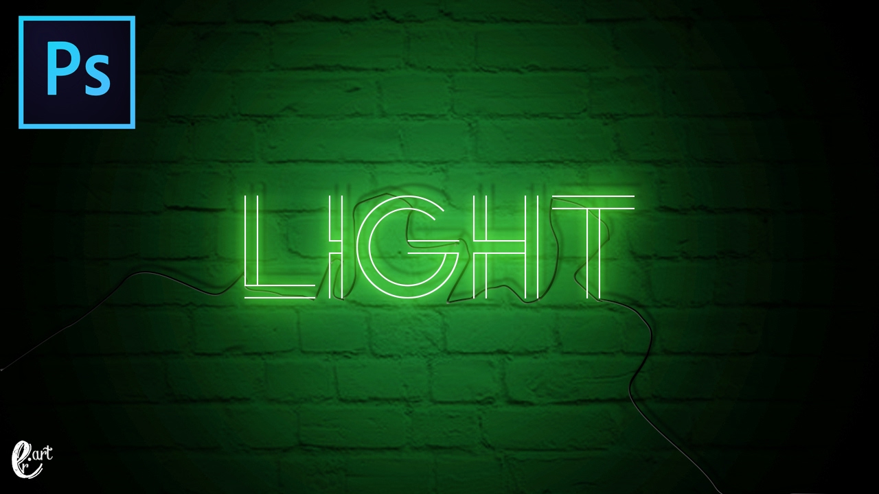 How To Create Neon Glow Text Effect Photoshop Tutorial Images