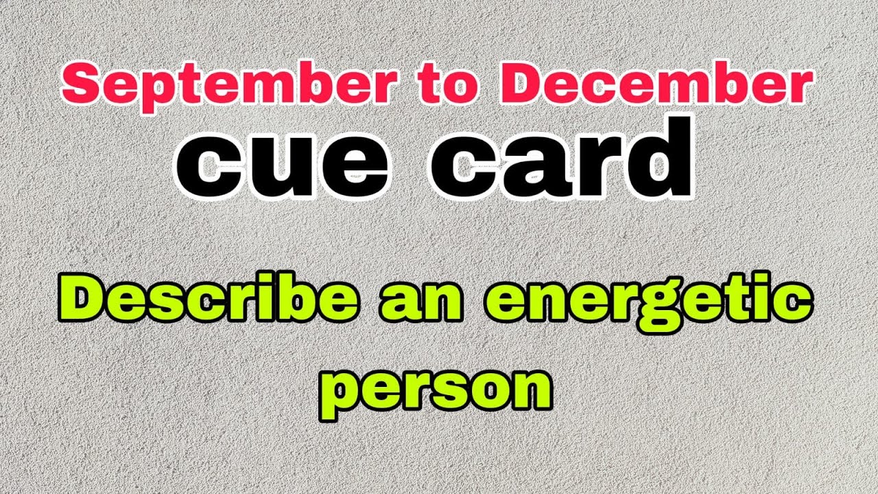 Describe an energetic person - YouTube