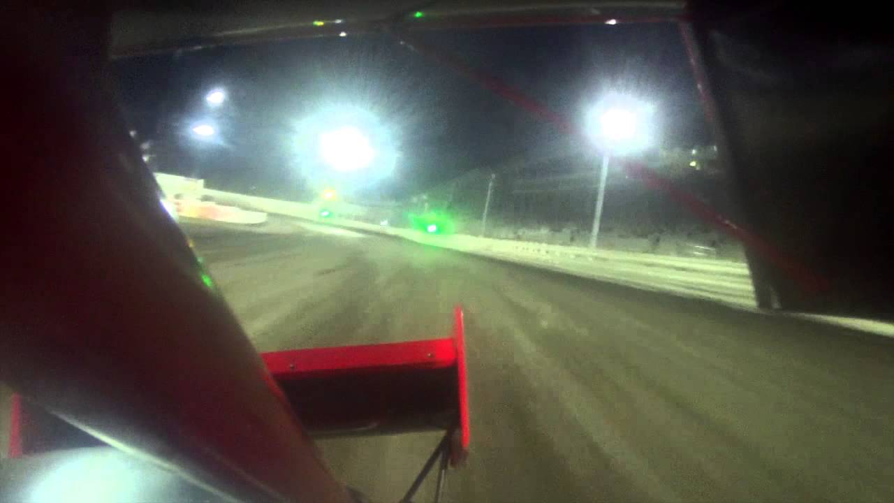 Jamie Ball 360 Knoxville Raceway 4-26-14 Heat Race Win - YouTube