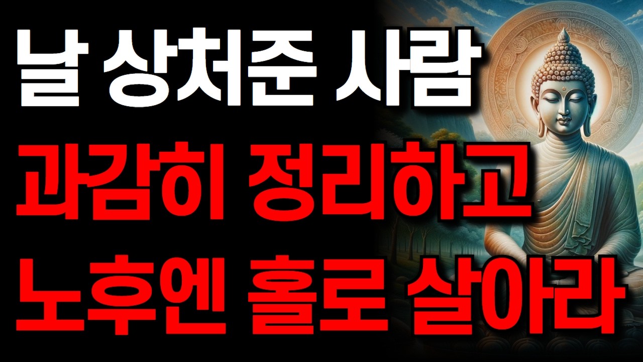 나를 아프게 하는 인연 과감히 정리하고 남은 인생 새롭게 시작하라 I 노후에 혼자가 행복한 이유 I 잠 잘 때 듣는 명언 I
